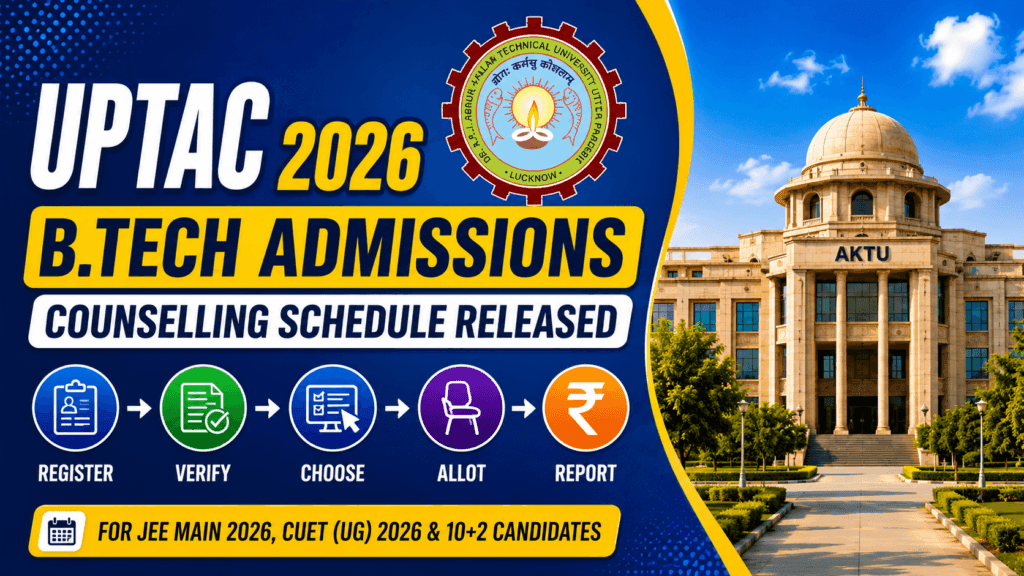 UPTAC 2026 Counselling Schedule Released: Registration, Seat Allotment ...